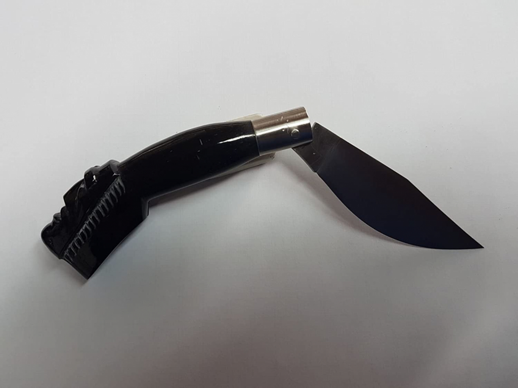 COLTELLO PATTADA SARDO MANICO CORNO BUFALO LAMA PANCIUTA CM 9,5 MAMUTHONES.